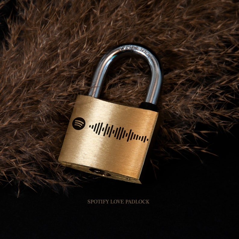 Personalized Padlock Lover's Lock Spotify Engraved Padlock Engraved ...