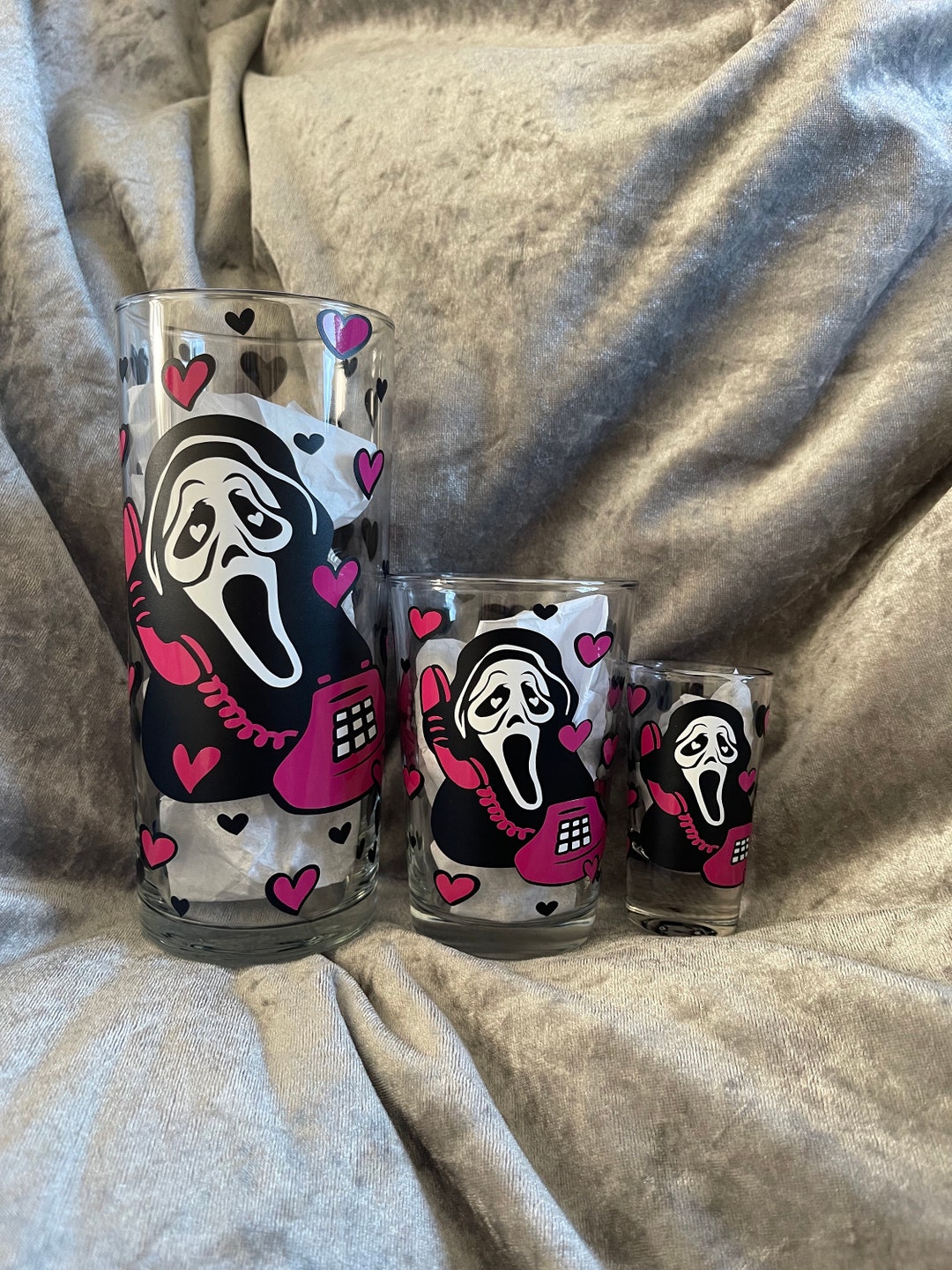 No You Hang up Scream Inspired Horror Drinking Set Gift Set Spooky Call ...