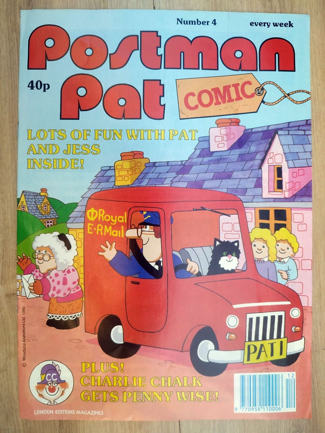 Vintage Retro POSTMAN Pat Weekly Comic Issue 4 1990 Fun With Pat & Jess ...