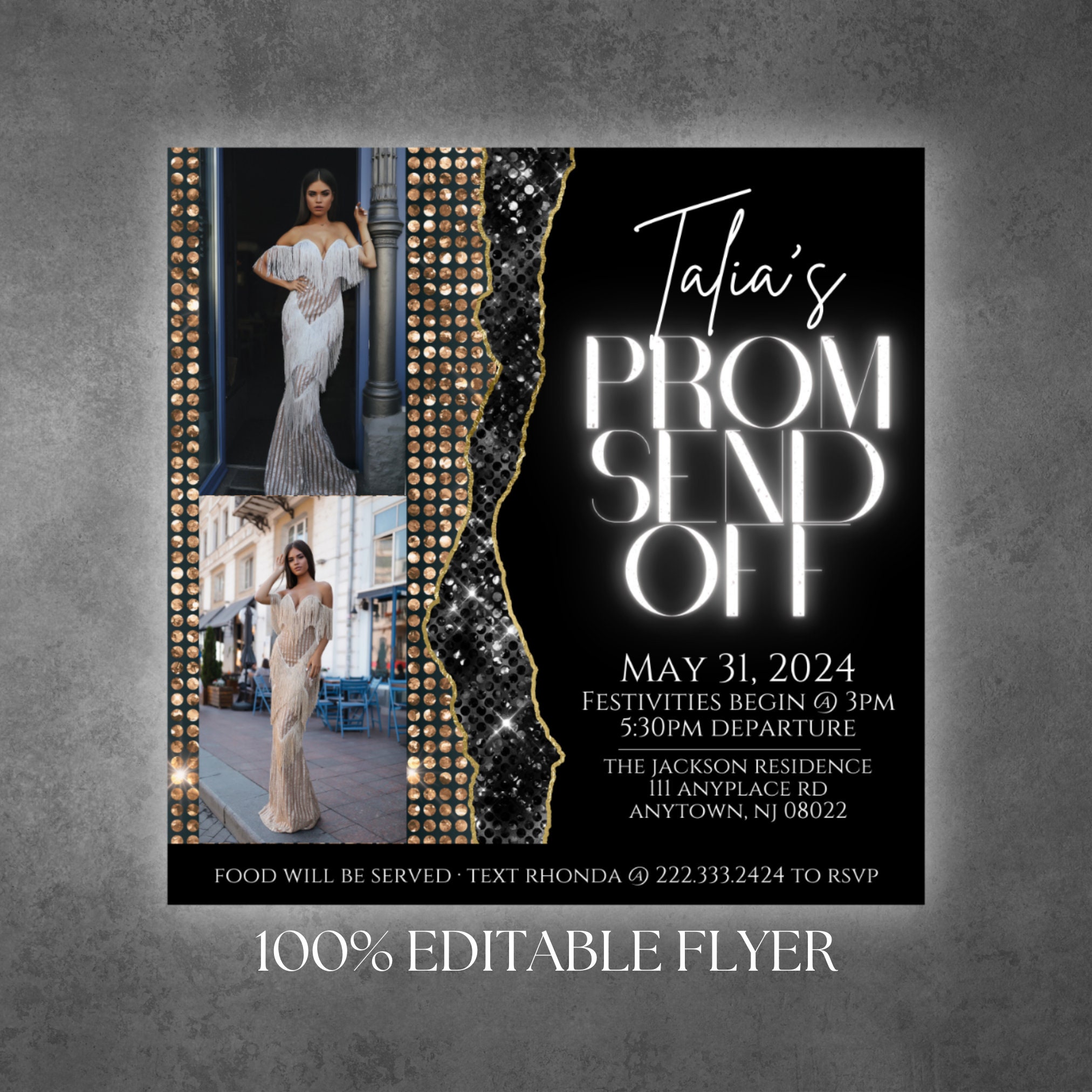 Prom Send off Flyer, Canva Template for Prom Celebration, IG Prom ...