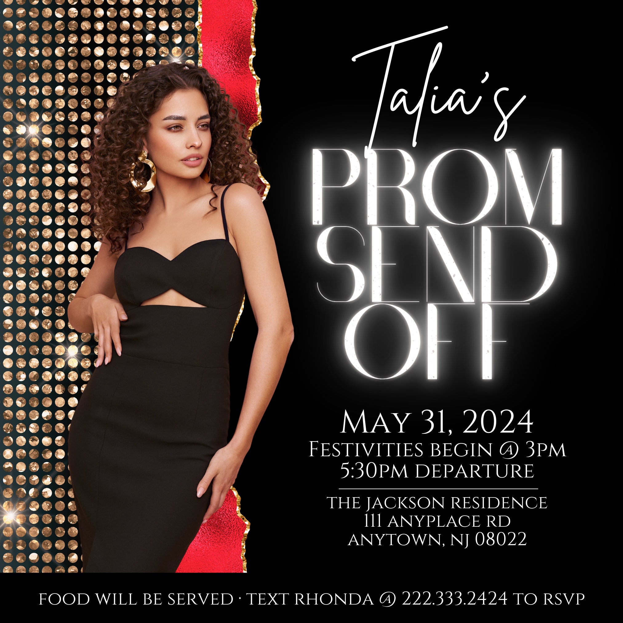 Prom Send off Flyer, Canva Template for Prom Celebration, IG Prom ...