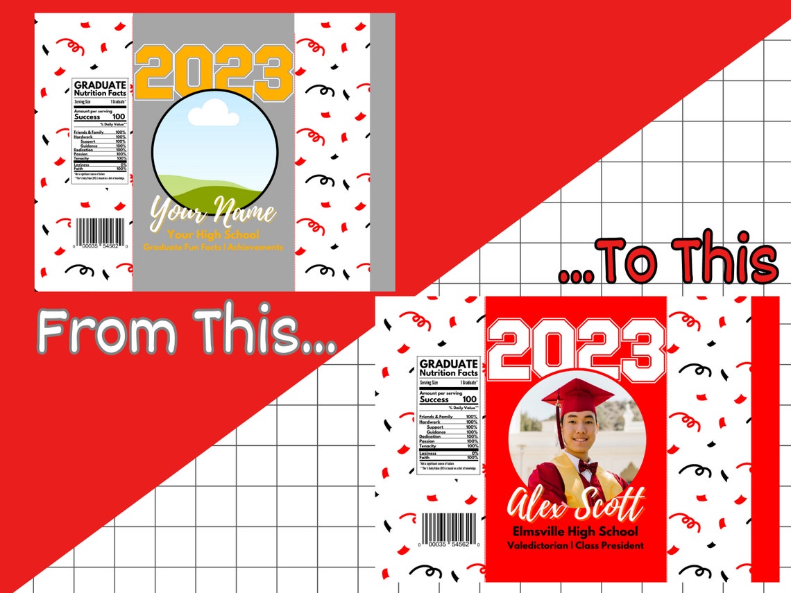 2024 Chip Bag Canva Template for Graduation, Printable Chipbag for ...