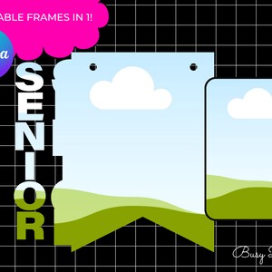 Senior Graduation Banner SVG | Editable Banner| Canva Template Frame ...