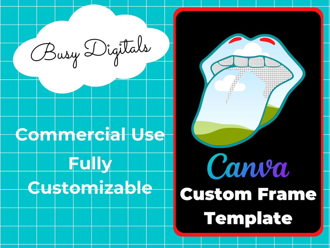 COMMERCIAL USE | MOUTH Frame for Canva | Fully Customizable Template ...