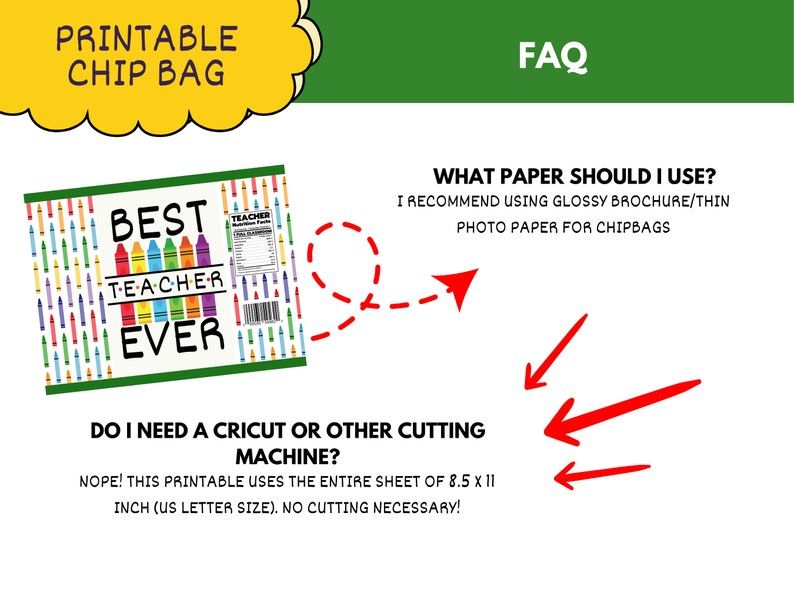 Chip Bag Printable for Teacher Appreciation, Rainbow Crayon Best ...