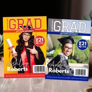 Magazine Cover Invitation Template, Editable Canva Template for ...