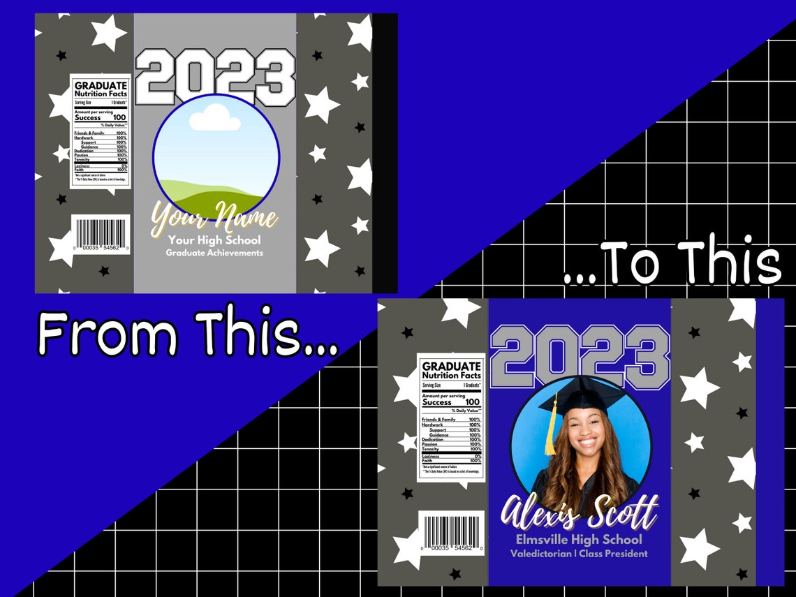Chip Bag Canva Template for Graduation, 2023 Graduate Custom Picture ...