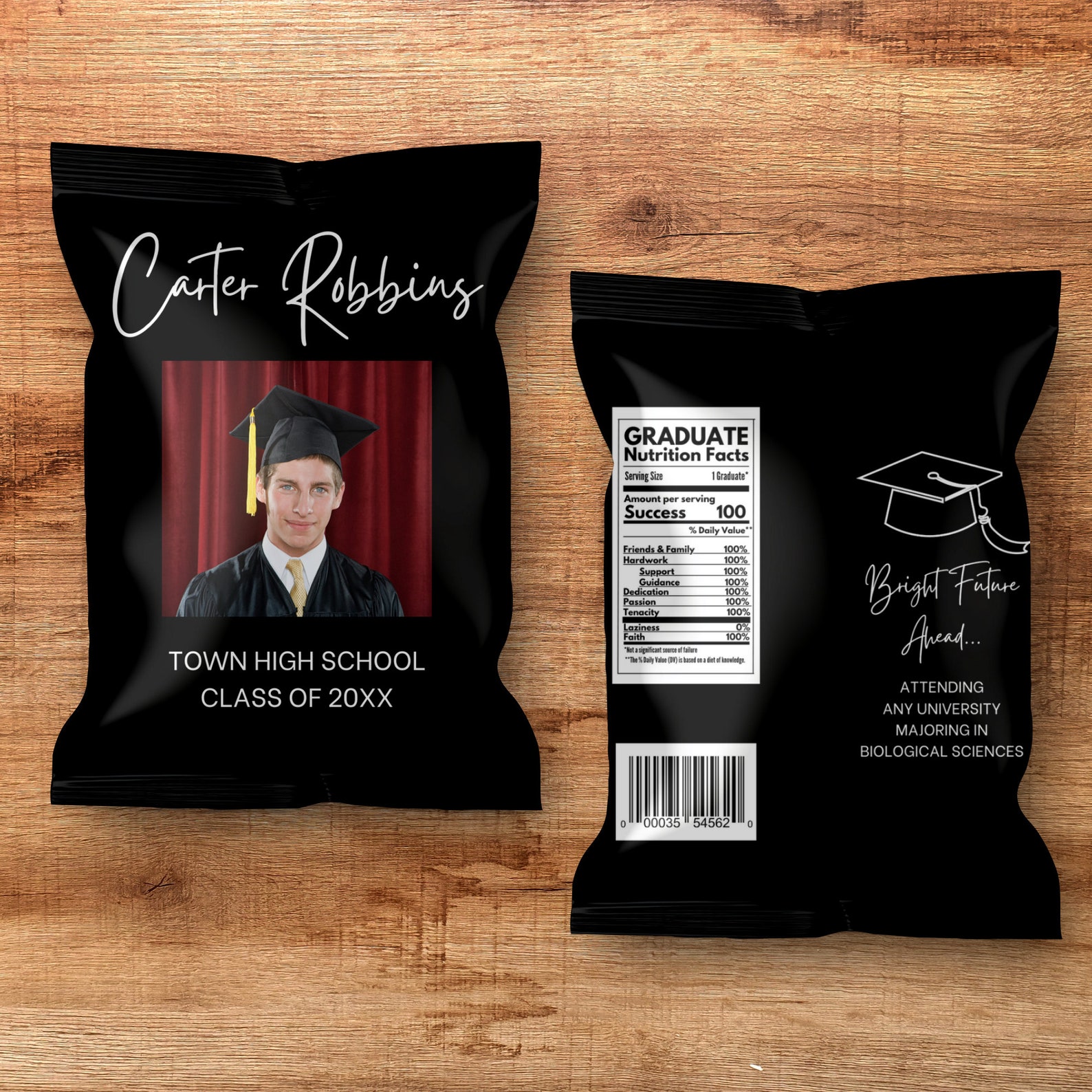 Chip Bag Canva Template for Graduation, Modern 2024 Graduate Custom ...