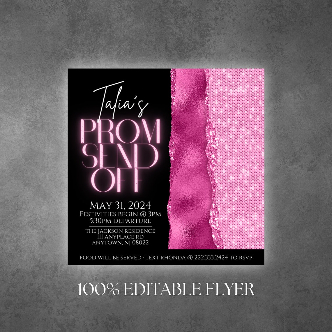 Prom Send off Flyer, Canva Template for Prom Celebration, IG Prom ...