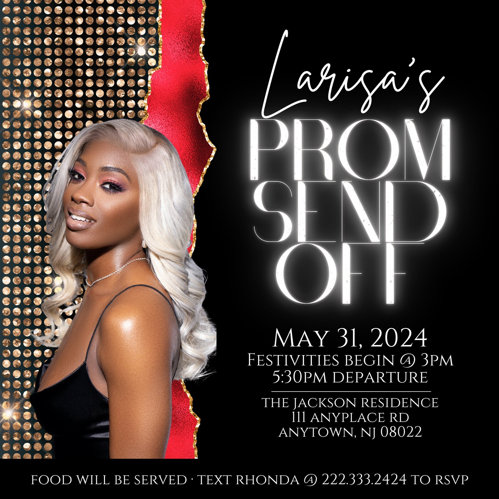 Prom Send off Flyer, Canva Template for Prom Celebration, IG Prom ...