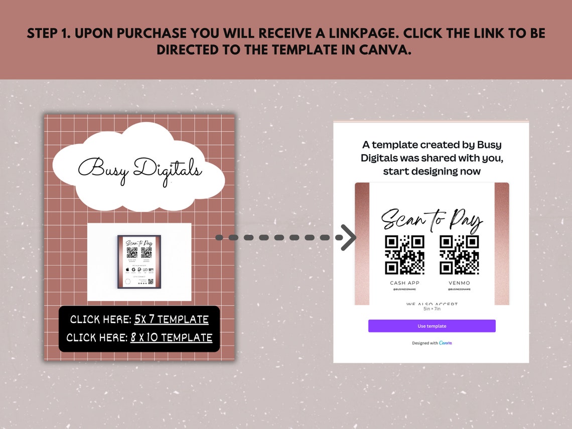 Editable Scan to Pay Card, QR Code Sign Template, Scan to Pay Template ...