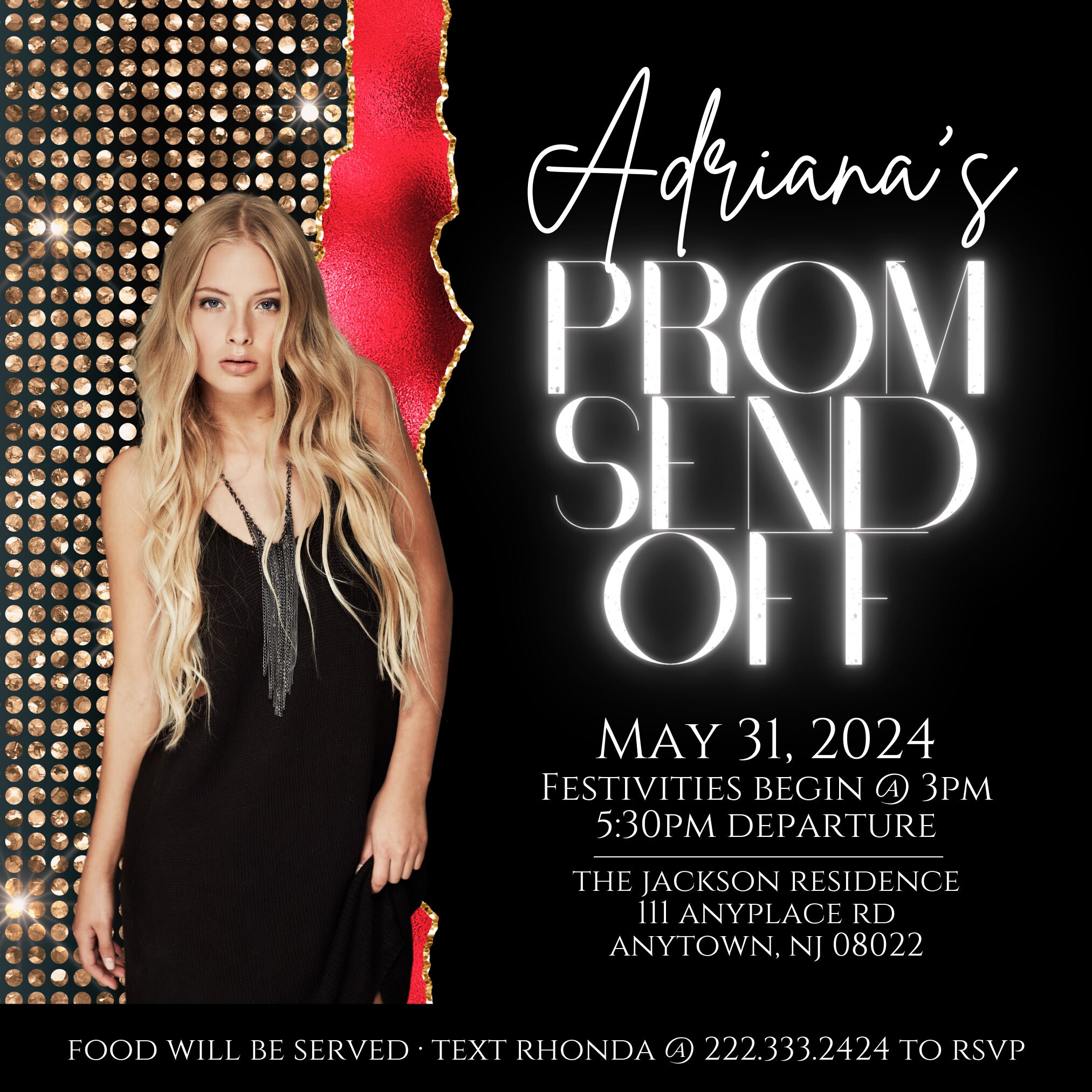 Prom Send off Flyer, Canva Template for Prom Celebration, IG Prom ...