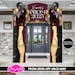 Prom Send off Arch Template, Glam Maroon Gold Prom Entryway Decor, Prom ...