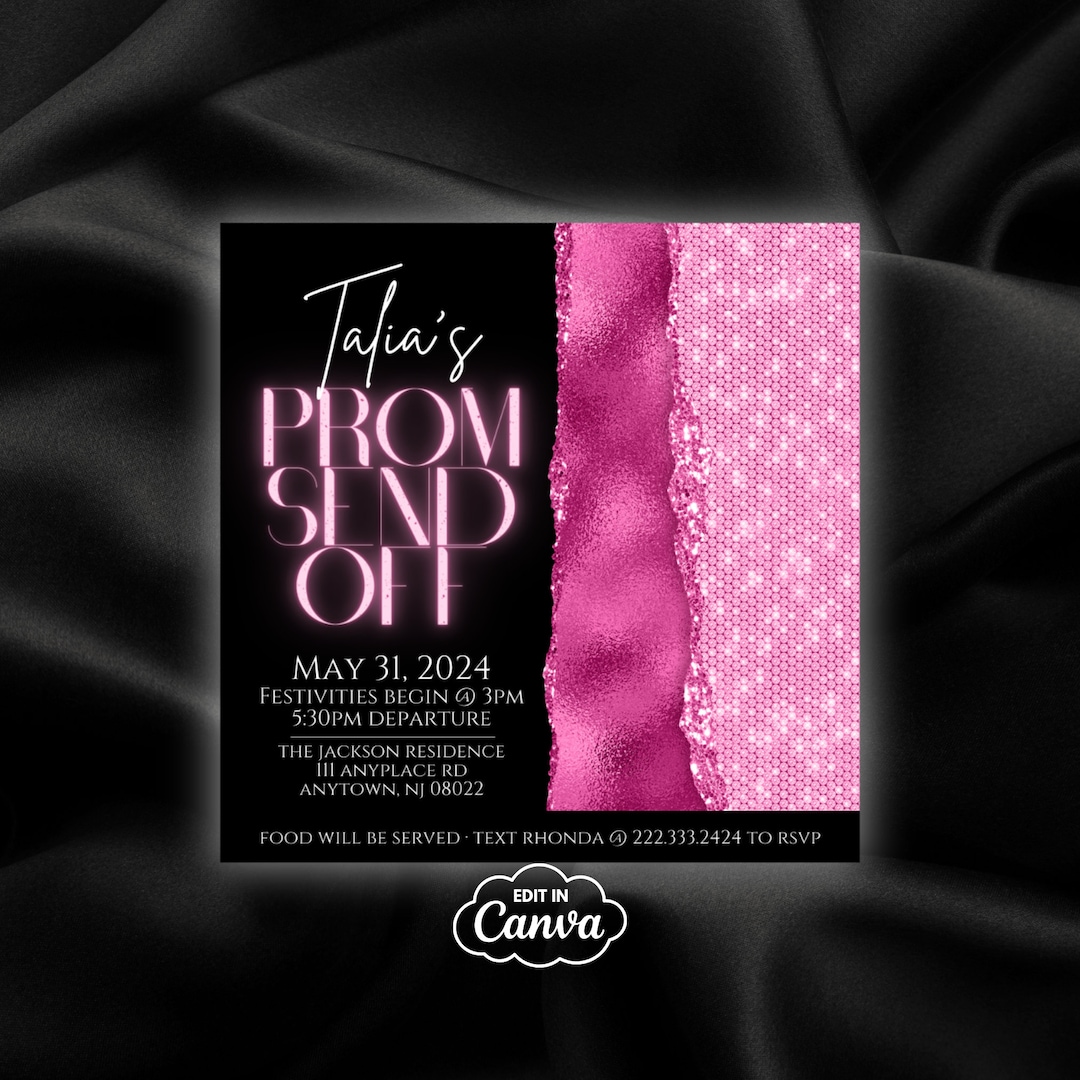 Prom Send off Flyer, Canva Template for Prom Celebration, IG Prom ...