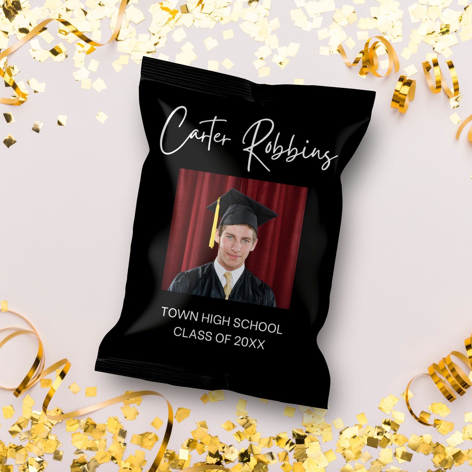 Chip Bag Canva Template for Graduation, Modern 2024 Graduate Custom ...