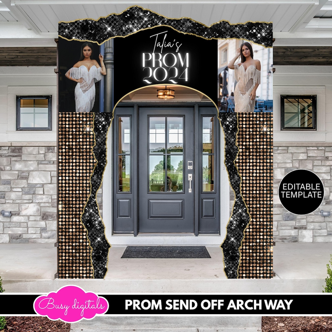 Prom Send off Arch Way Template, Prom Photo Backdrop, Prom Welcome Arch ...