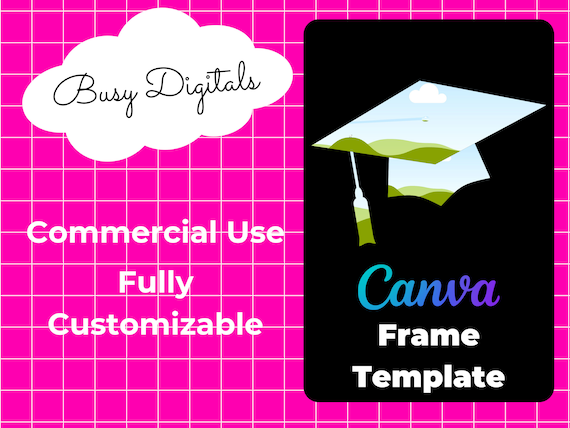 Graduation Cap Canva Frame Canva Template Class of 2022 - Etsy