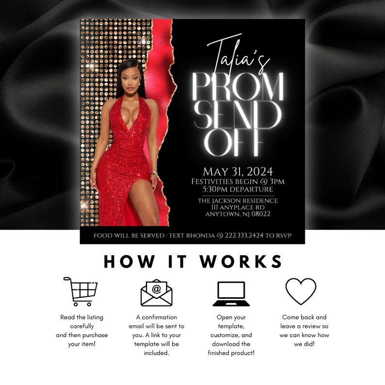 Prom Send off Flyer, Canva Template for Prom Celebration, IG Prom ...