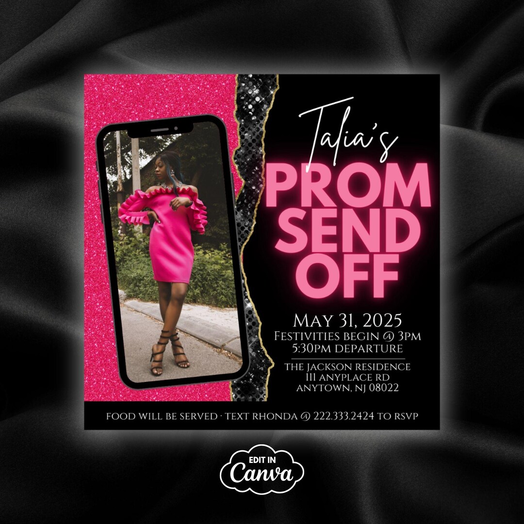 Prom Send off Flyer, Canva Template for Prom Celebration, IG Prom ...
