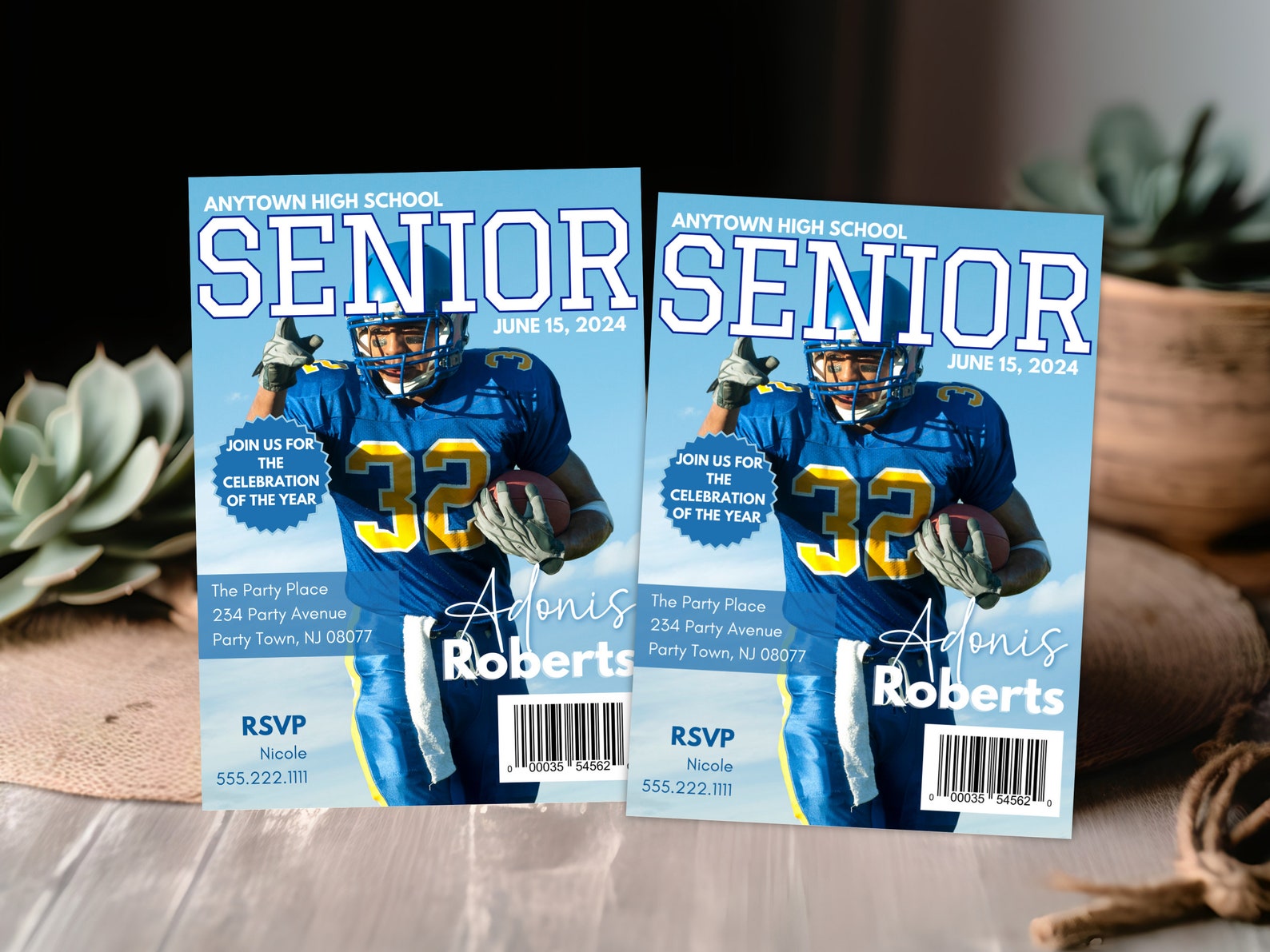 Magazine Cover Invitation Template, Editable Canva Template for ...