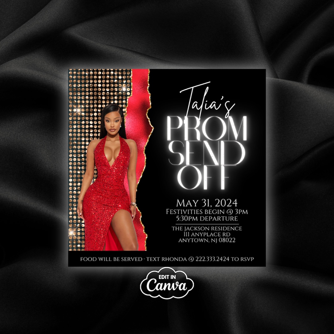 Prom Send off Flyer, Canva Template for Prom Celebration, IG Prom ...