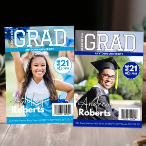 Magazine Cover Invitation Template, Editable Canva Template for ...