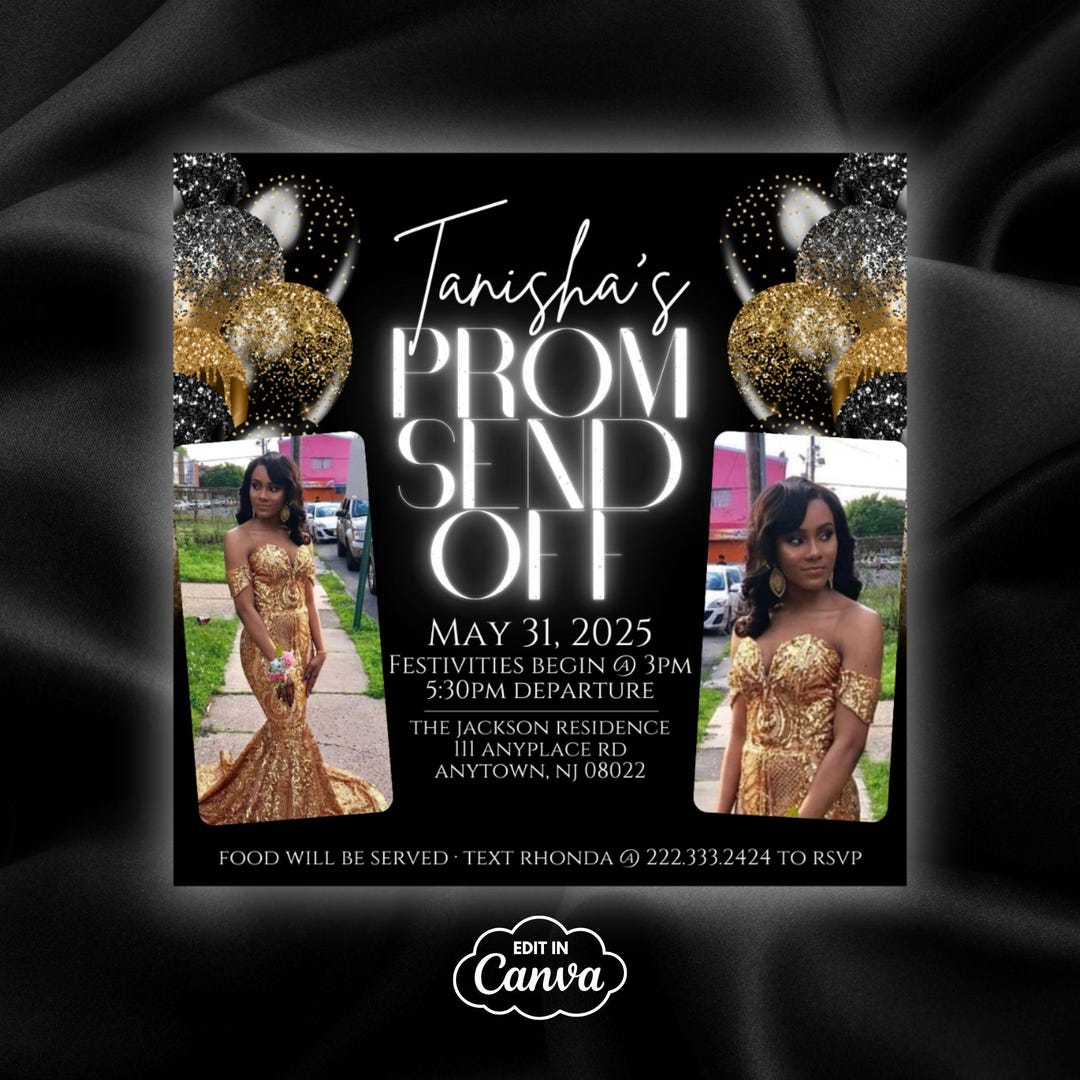 Prom Send off Flyer, Canva Template for Prom Celebration, IG Prom ...