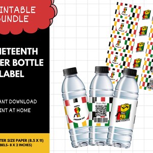 Juneteenth Party Bundle, Instant Download, Printable Candy Bar, Chip ...