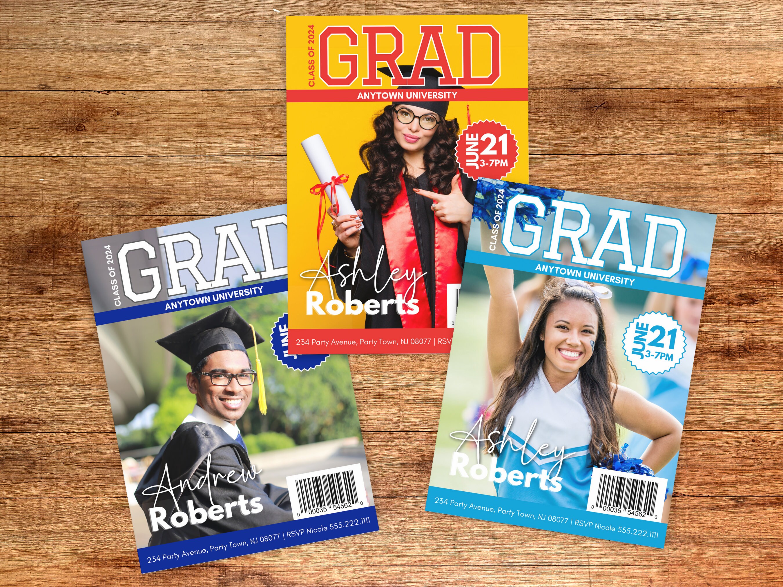 Magazine Cover Invitation Template, Editable Canva Template for ...