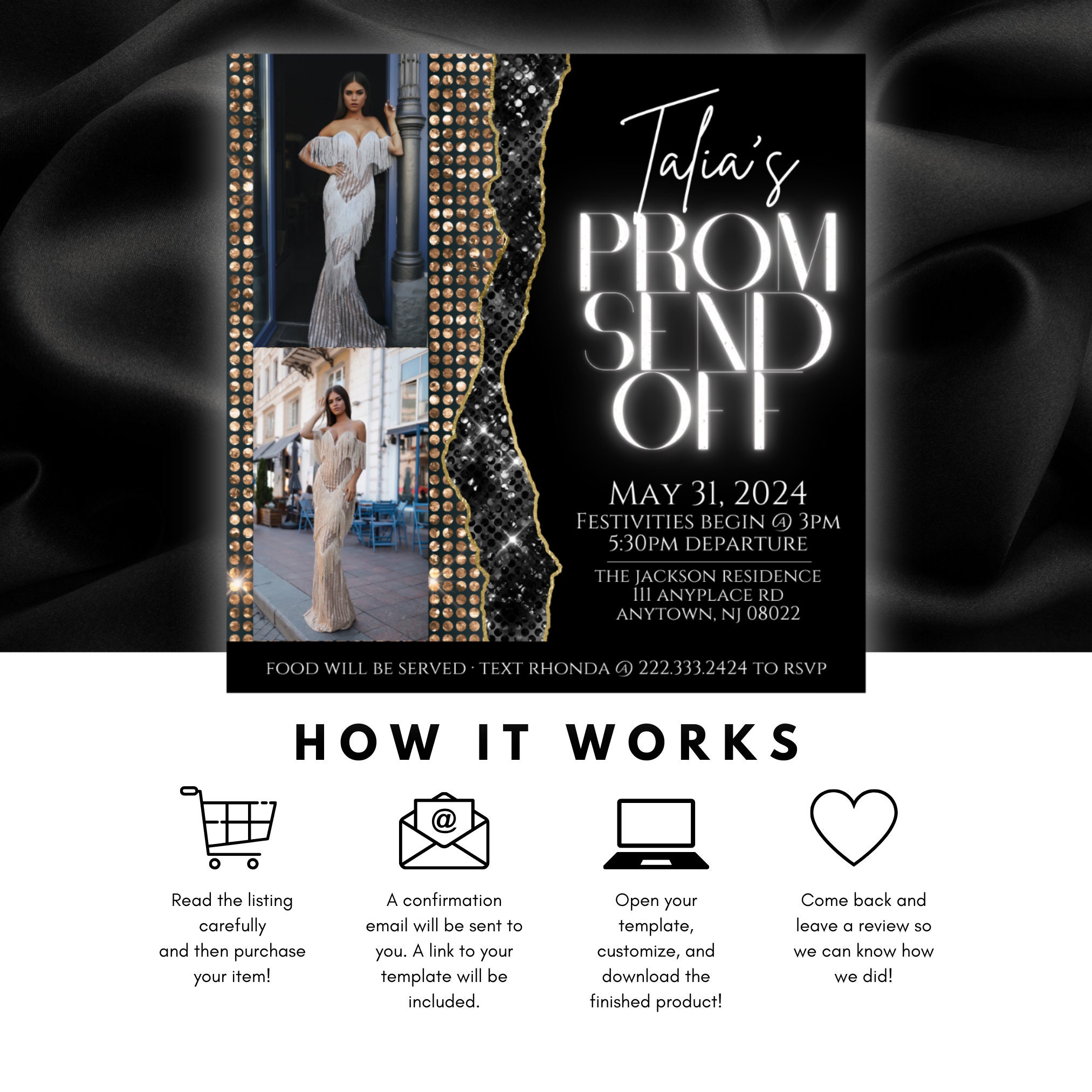 Prom Send off Flyer, Canva Template for Prom Celebration, IG Prom ...
