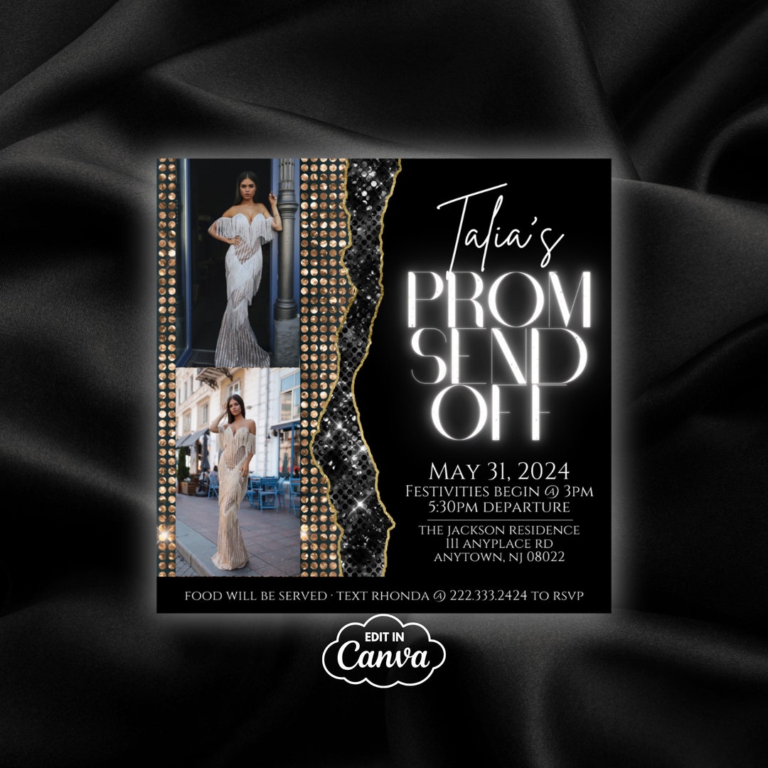 Prom Send off Flyer, Canva Template for Prom Celebration, IG Prom ...