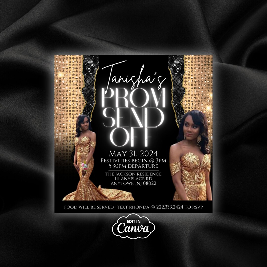 Prom Send off Flyer, Canva Template for Prom Celebration, IG Prom ...