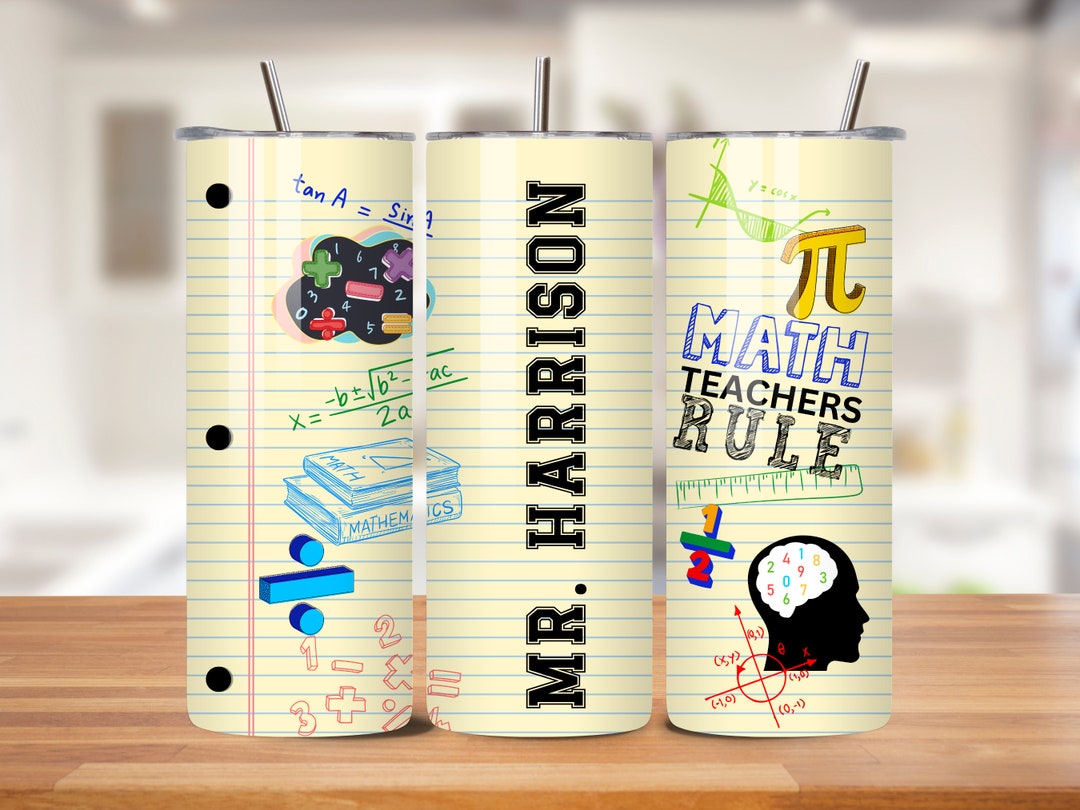 Back to School Math Teachers Tumbler Wrap, 20 Oz Skinny Straight ...