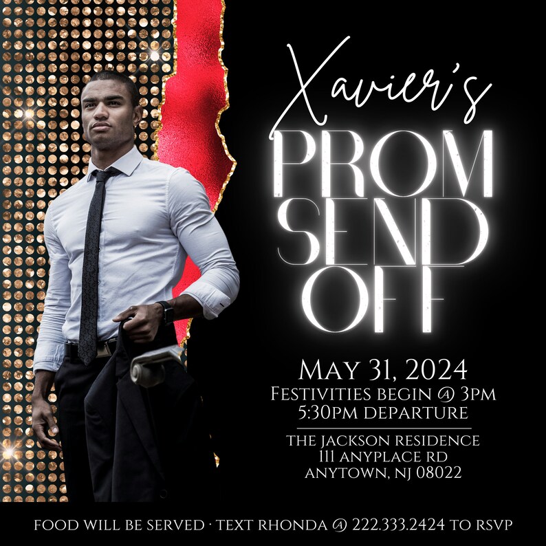 Prom Send off Flyer, Canva Template for Prom Celebration, IG Prom ...