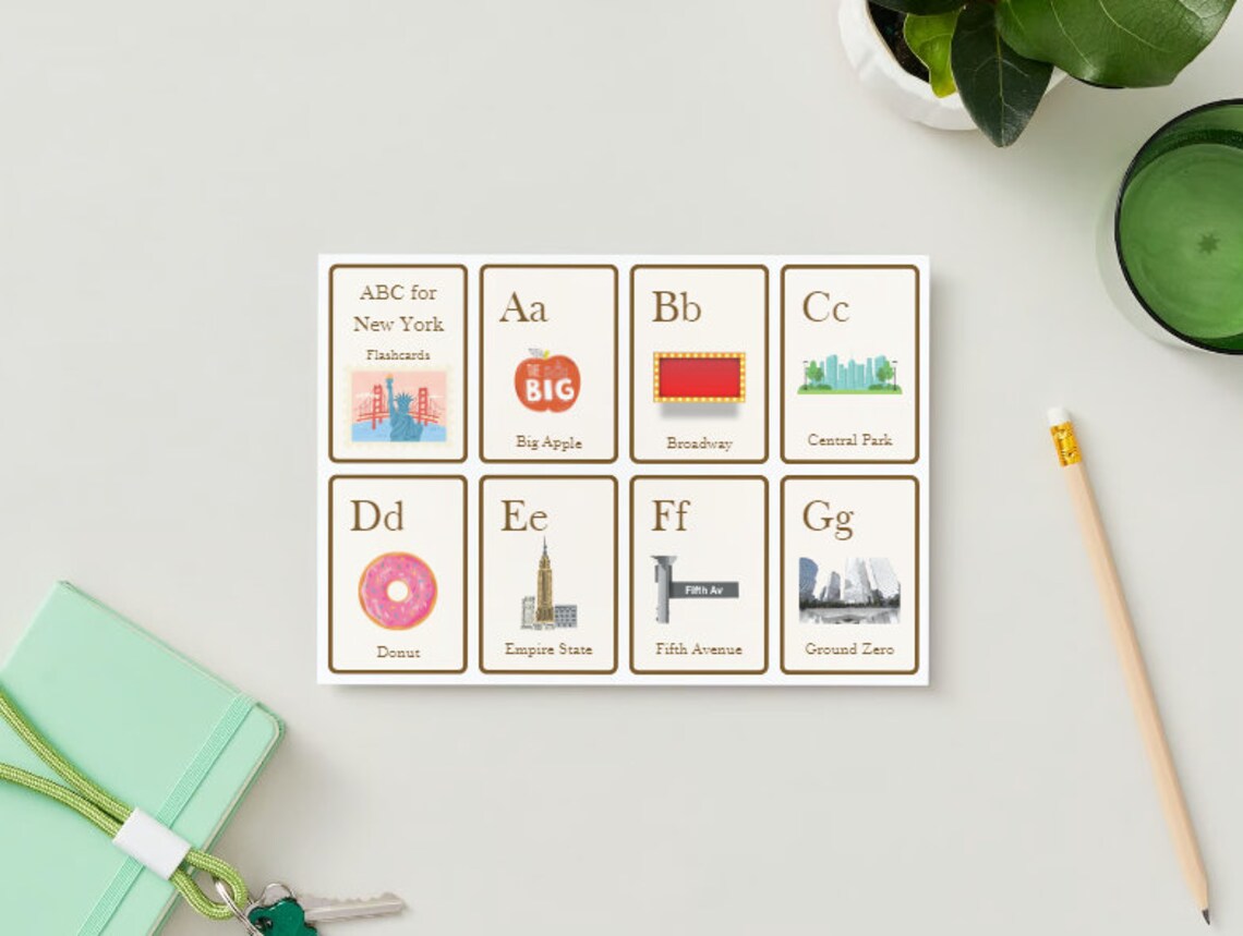New York ABC Flashcards for Different Countries (PRINTABLE FLASHCARDS ...