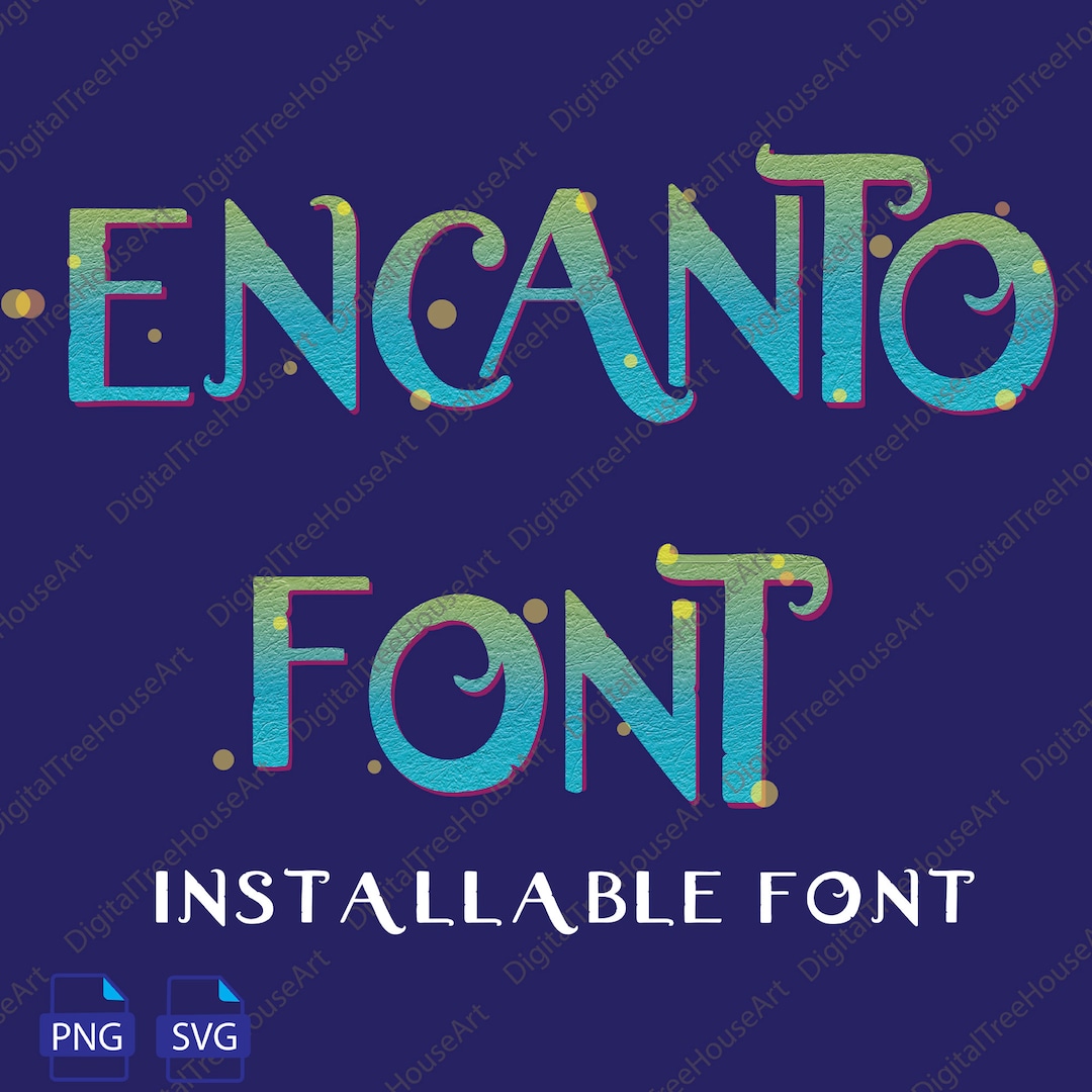 Encanto Font Alphabet PNG - Etsy