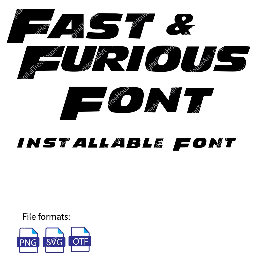 The Fast and the Furious Font - Etsy