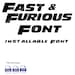 The Fast and the Furious Font - Etsy
