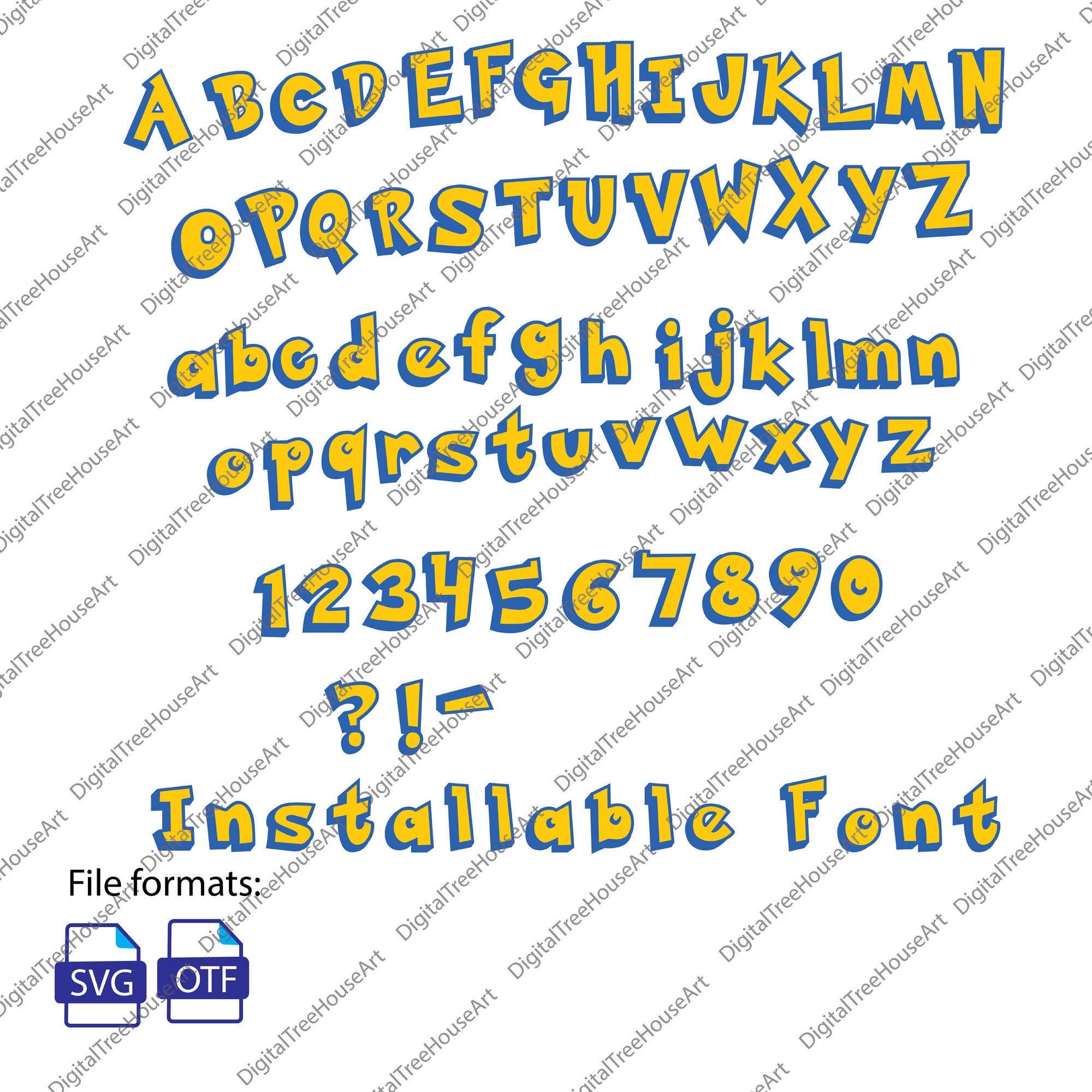 Pokemon Font [SVG,PNG, OTF] - Etsy
