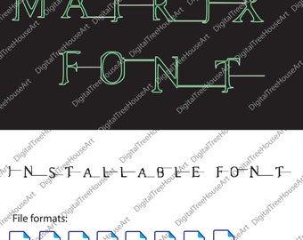 Matrix Font Svg | Etsy