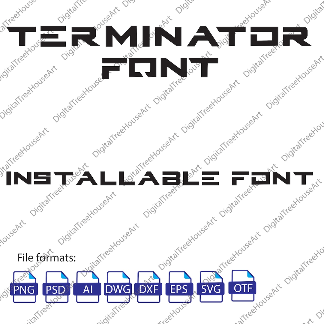 The Terminator Font - Etsy