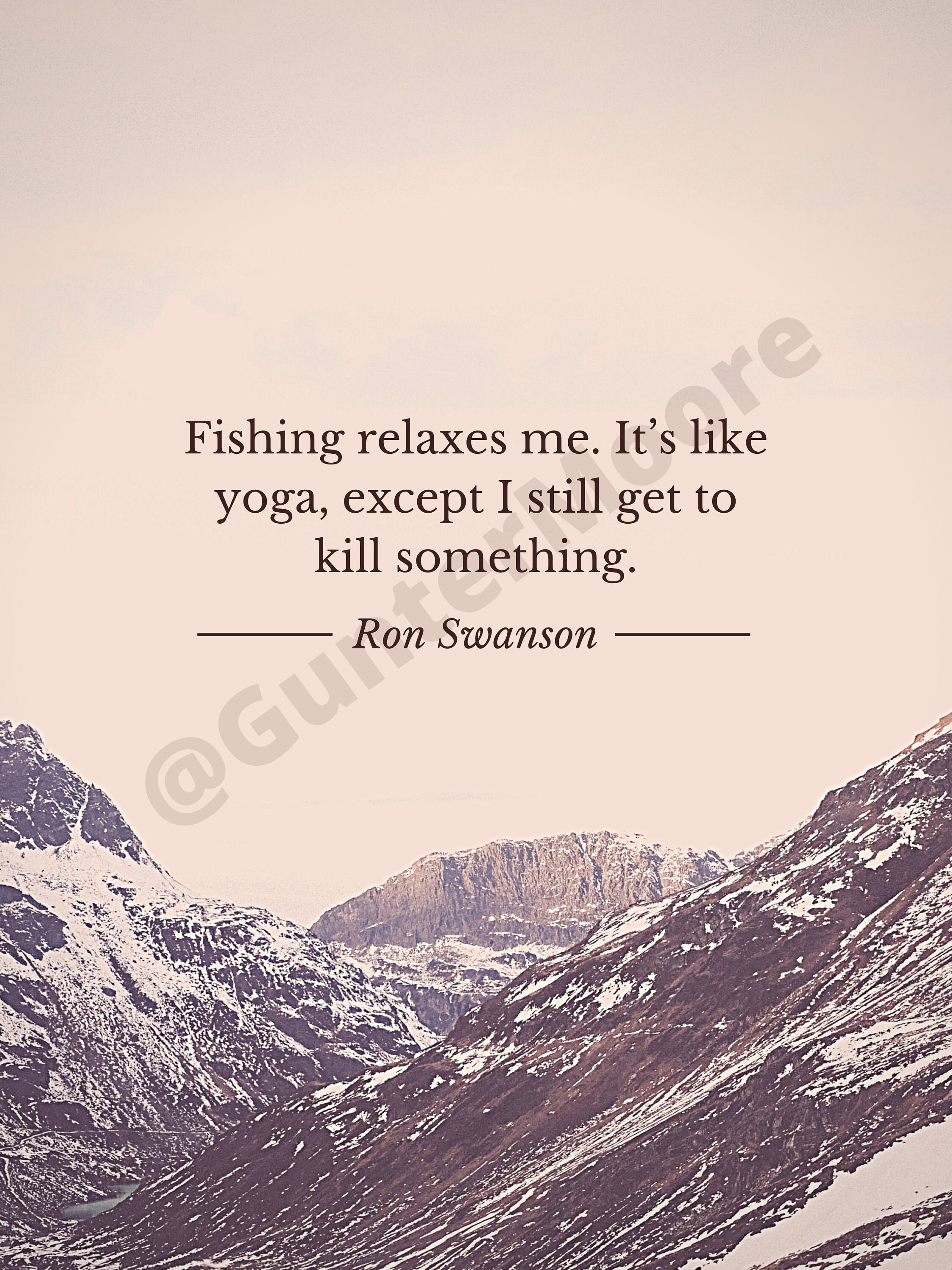 Ron Swanson Quotes Fishing