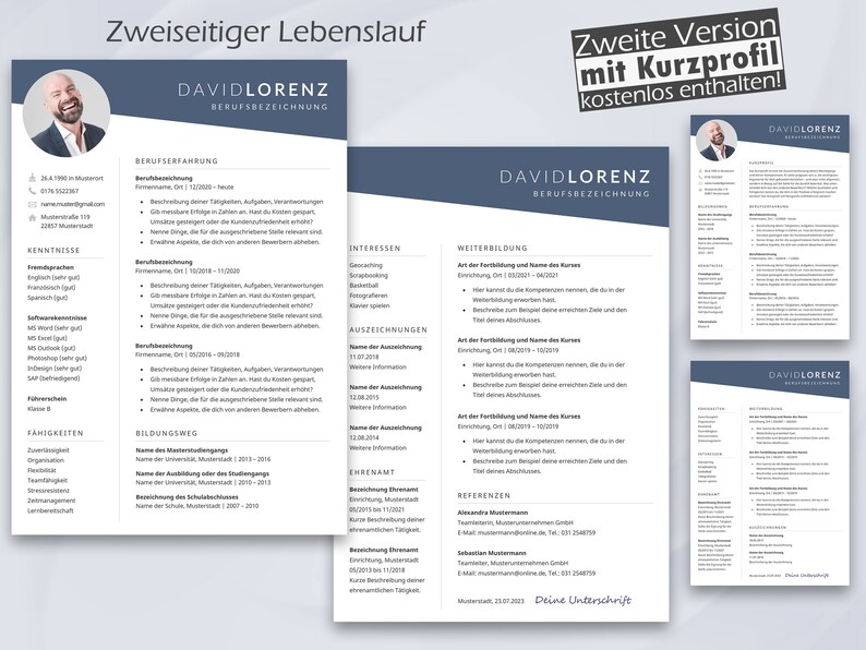 Lebenslauf Vorlage Word moderne Bewerbungsvorlagen Deutsch Bewerbung ...