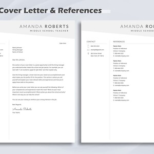 Teacher Resume Template for Word | Teaching Resume | Elementary Teacher ...