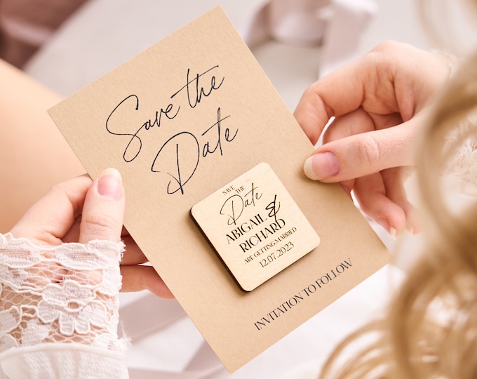 Wedding Save the Date Magnet Invite for Wedding Invitation Magnet Save the Date Acrylic Custom ...