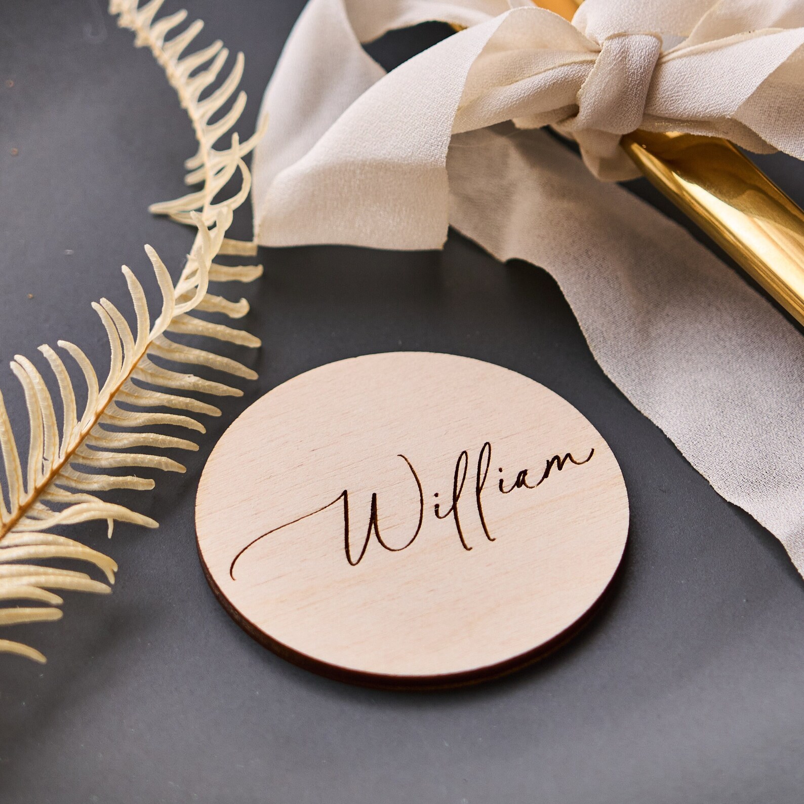 Wooden Circle Wedding Place Setting - Etsy