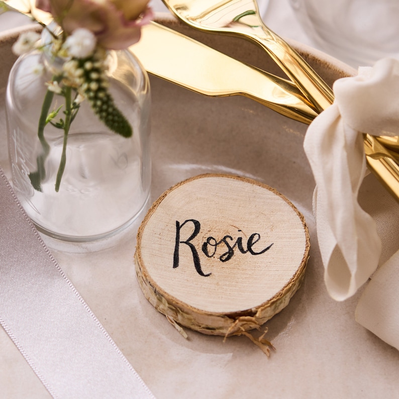 Wooden Log Place Setting - Etsy