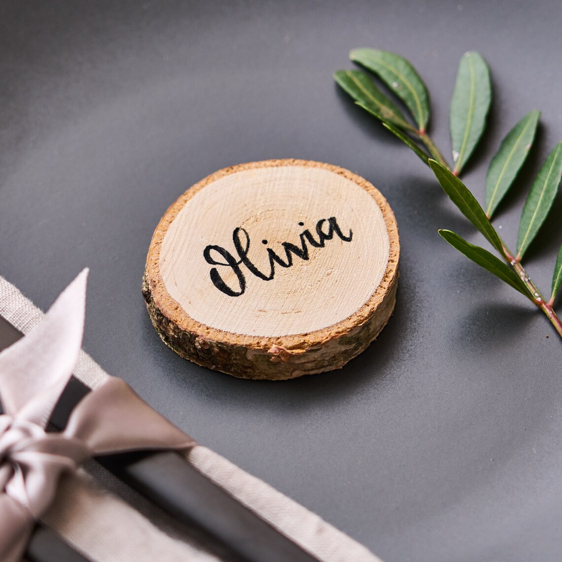 Wooden Log Place Setting - Etsy
