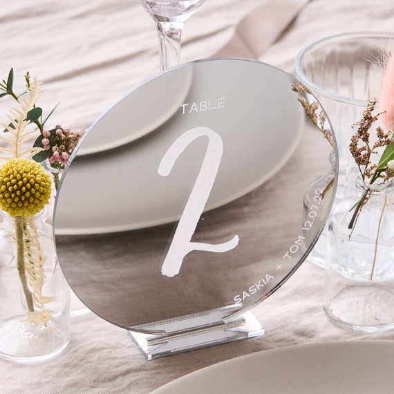 Round Mirror Table Wedding