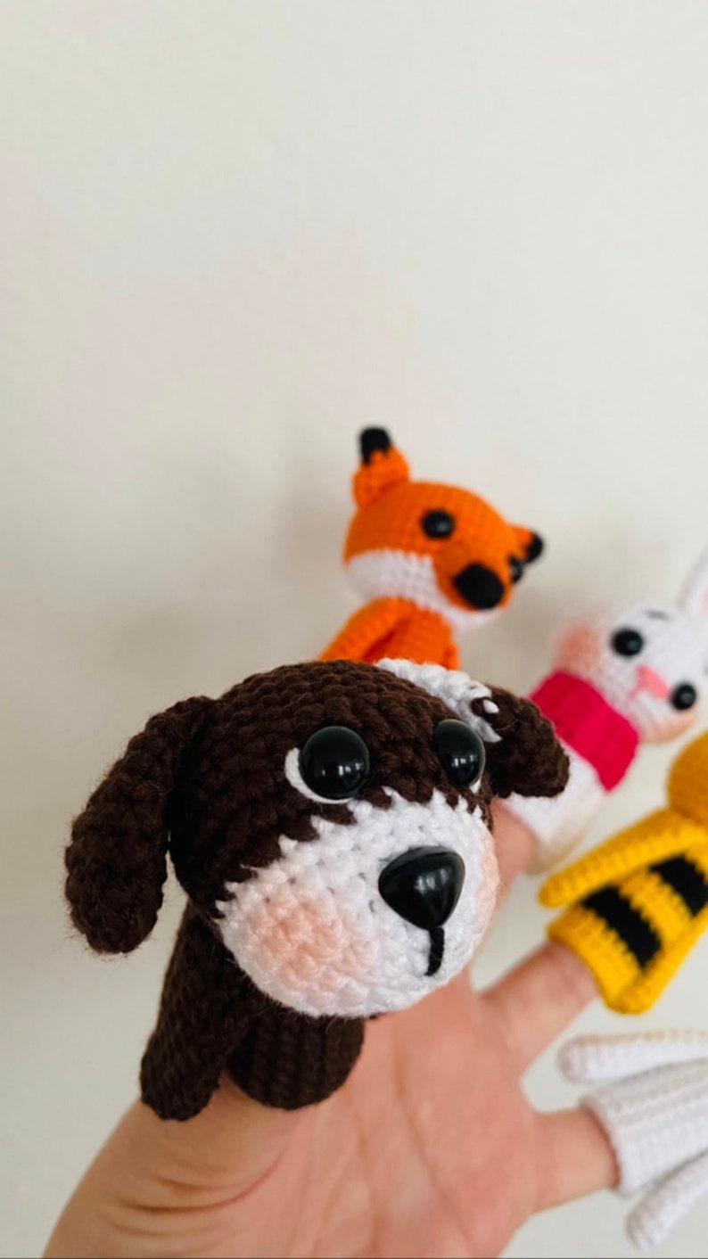 Forest Animals Finger Puppet Handmade Amigurumi Puppets - Etsy